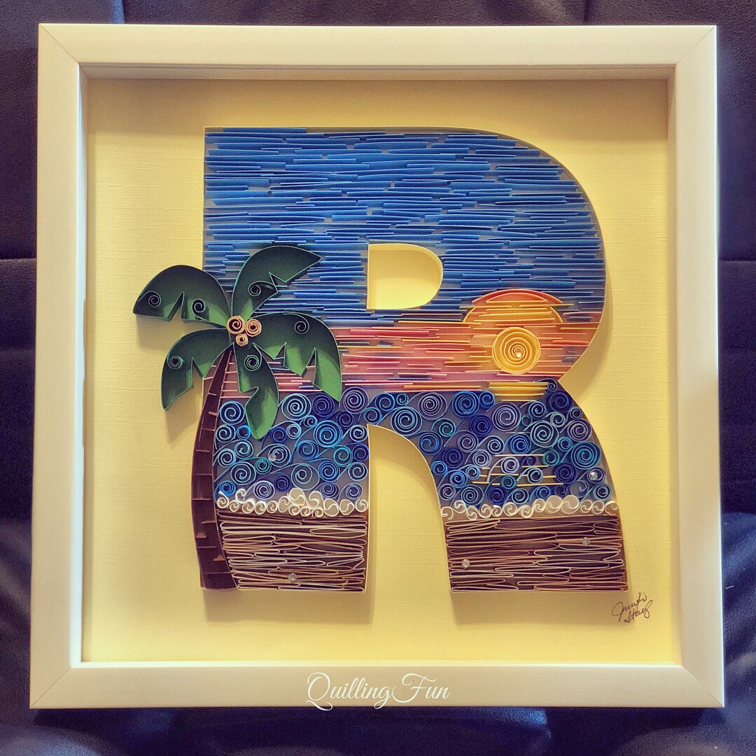 Quilled Beach Themed Letter “R” – QuillingFun