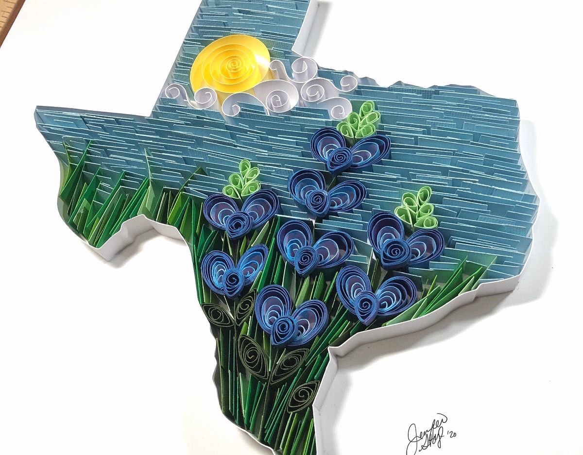 Quilled Texas State Art – QuillingFun